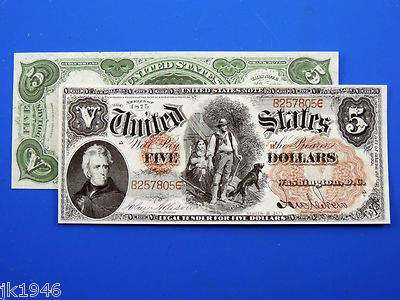 Reproduction $5 1875 LT US Paper Money Currency Copy | eBay