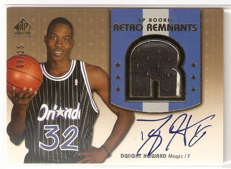 2004-05 SP Retro Remnants Dwight Howard Autograph Jersey Serial #/25 ...