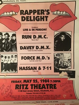Vintage Poster Reprint The Ritz Theatre Present Rappers Delight Live In ...