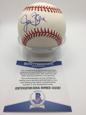 Jason Bere Signed AUTOGRAPH OMLB Official AL Brown Baseball BAS BECKETT ...