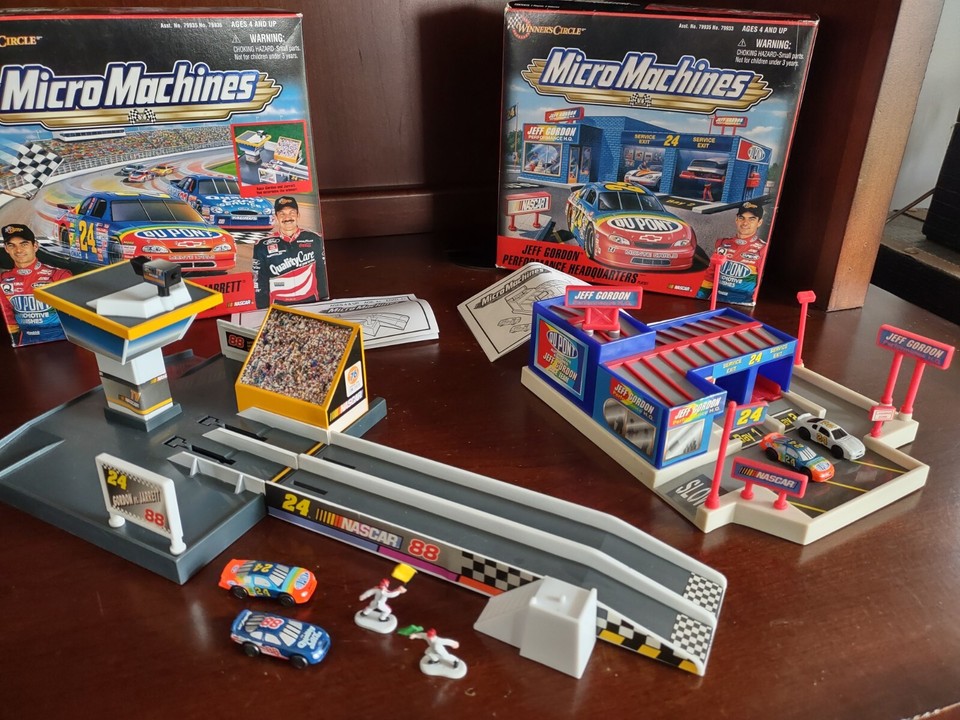 Micro Machines Jeff Gordon Dale Jarrett Race for Finish & Headquarters ...