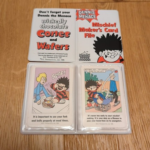 Dennis The Menace Beano Carousel Wafers Set of 6 Trading Cards in Album ...