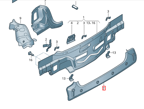NEW VOLKSWAGEN AMEO REAR CROSS PANEL 6RW813309 | eBay