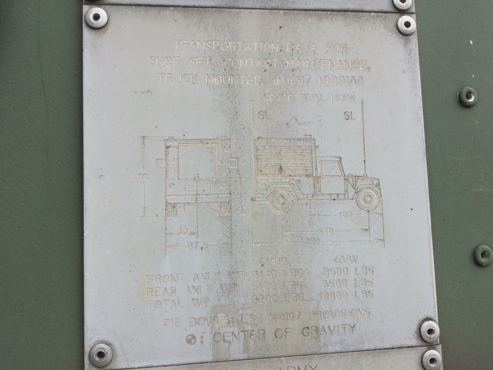 Rock Island Arsenal SECM Contact Maintenance Shelter HMMWV Body | eBay