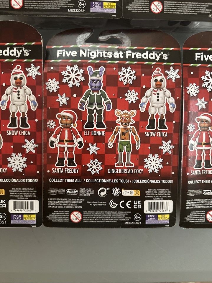 Five Nights At Freddy's Holiday Collection Complete Set Action Figures ...