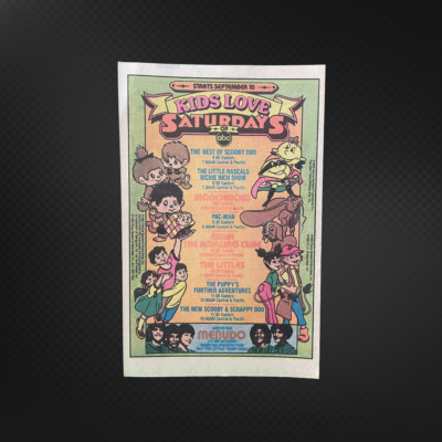 ABC Saturday Morning Cartoon 1983 Original Print Ad 80's Vintage Pac ...
