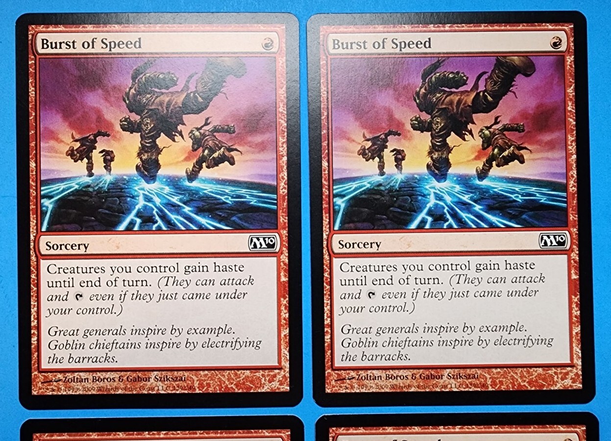 4x Burst of Speed Core Set 2010 Mtg Magic Card Sorcery Red Mountain 129 ...