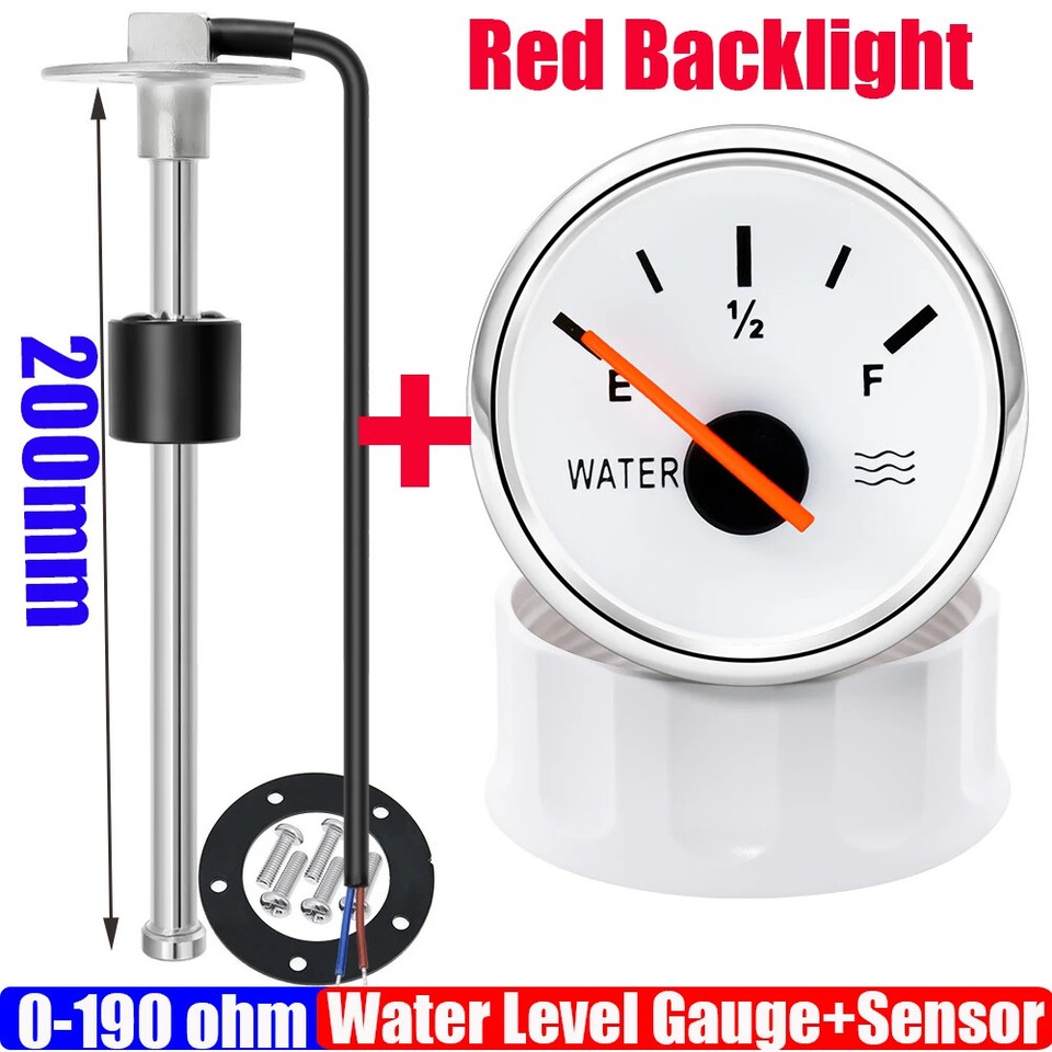 Water Float Sensor+Water Level Gauge Red Color LED Water Tank Meter ...