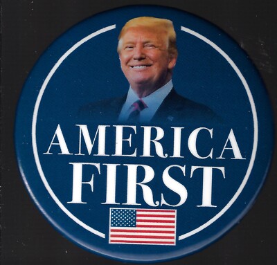 2024 Donald Trump Presidential Campaign Pin #4 America First Slogan ...