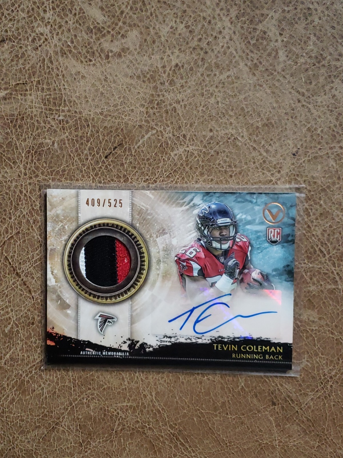 2015 Topps Valor Shield of Honor 409/525 Tevin Coleman RPA Rookie Patch ...