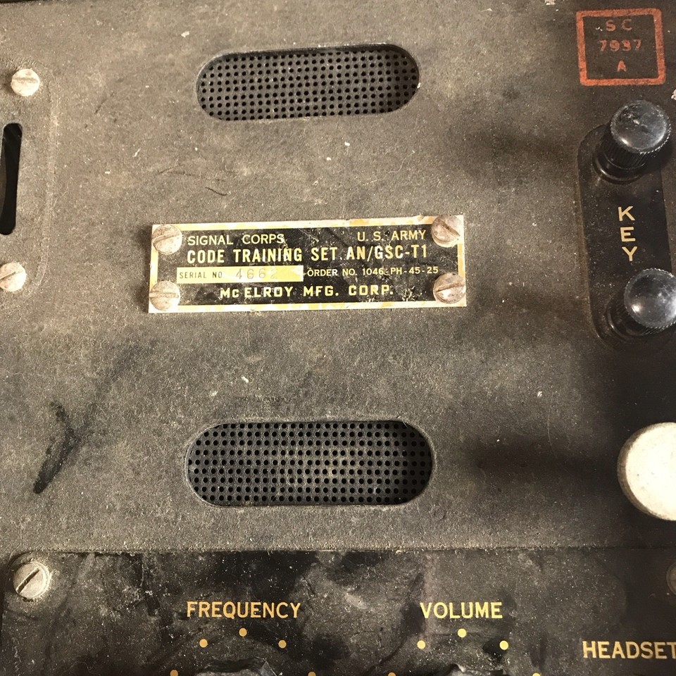 Signal Corps U.S. ARMY Code Training Set AN/GSC-t1 Vintage Untested | eBay