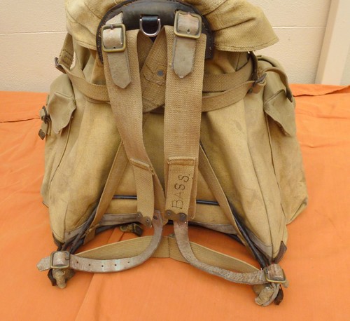 vtg WW2 BRITISH ARMY COMMANDO BERGEN RUCKSACK 1941 1st PATT EARLY ...
