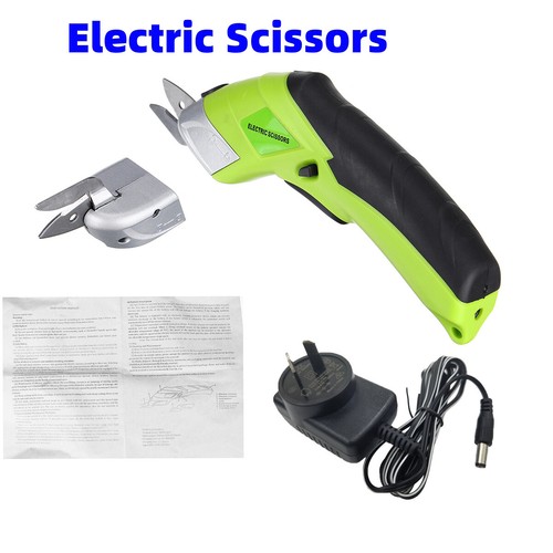 Rechargeable Electric Scissors Tailors Cutter Cordless Cloth Fabric ...