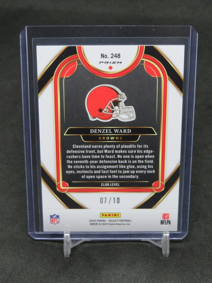 2024 PANINI SELECT H2 DENZEL WARD CLUB LEVEL GOLD DISCO /10 CLEVELAND ...