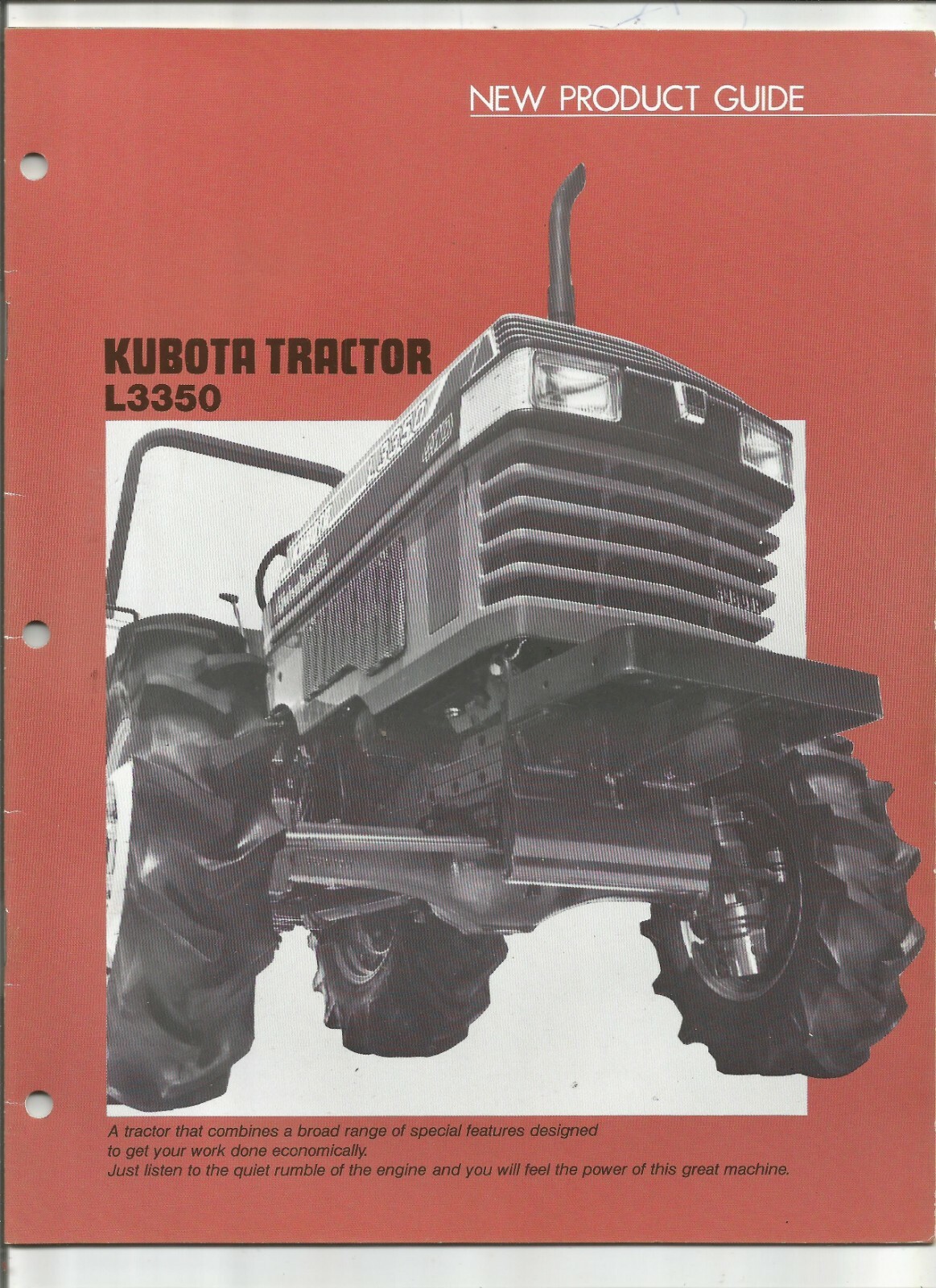Original Kubota L3350 Tractors Sales Brochure New Product Guide # 07909 ...