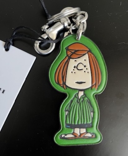 Coach x Peanuts Peppermint Patty Bag Charm Keychain CBG58 75th ...