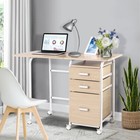 Folding Computer Laptop Desk Wheeled Home Office Cabinet Furniture W/ 3 ...