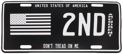 USA Don't Tread On Me 2nd Amendment black & White 6"x12" Aluminum ...