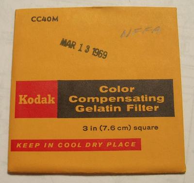KODAK COLOR COMPENSATING GELATIN FILTER NO. CC40M 3" or 7.6cm Square | eBay