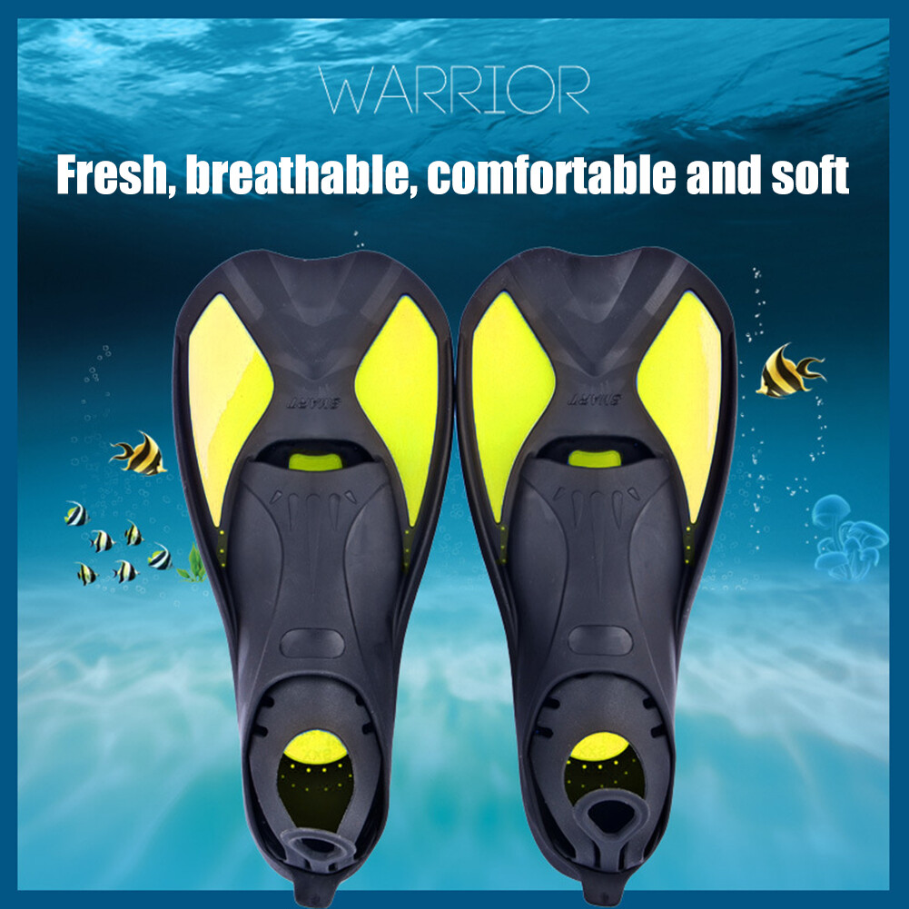 Diving Swimming Fins Adults Flexible Submersible Foot Flippers (Yellow ...