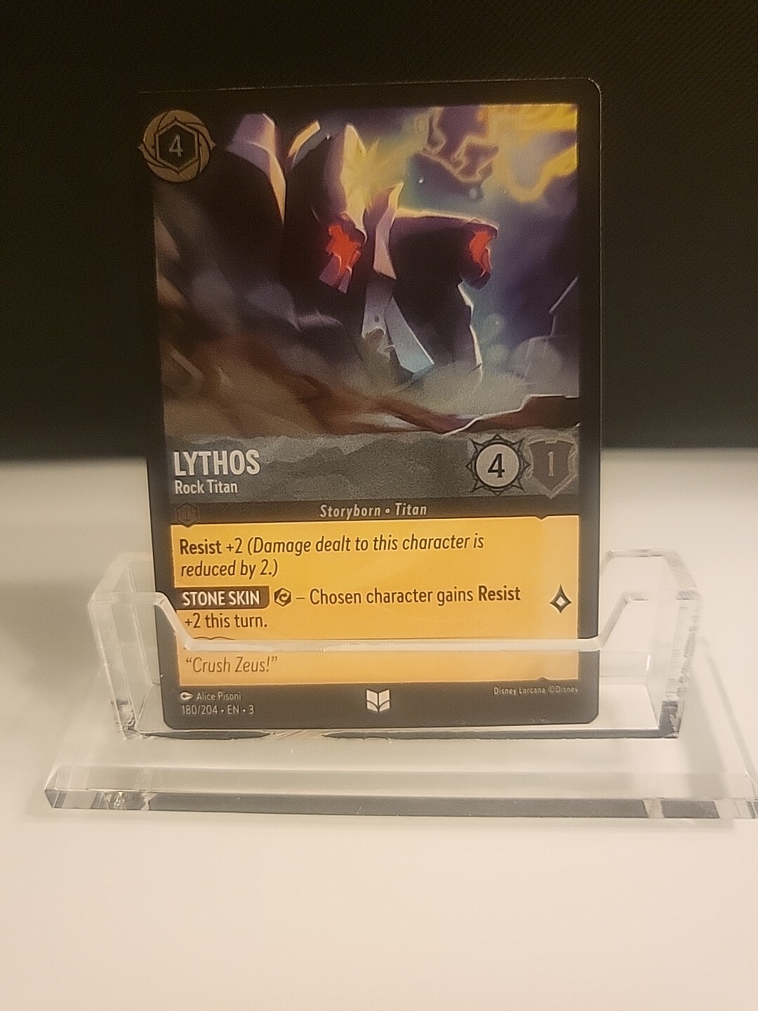 Cold Foil Lythos Rock Titan 180/204 Into the Inklands Disney Lorcana | eBay