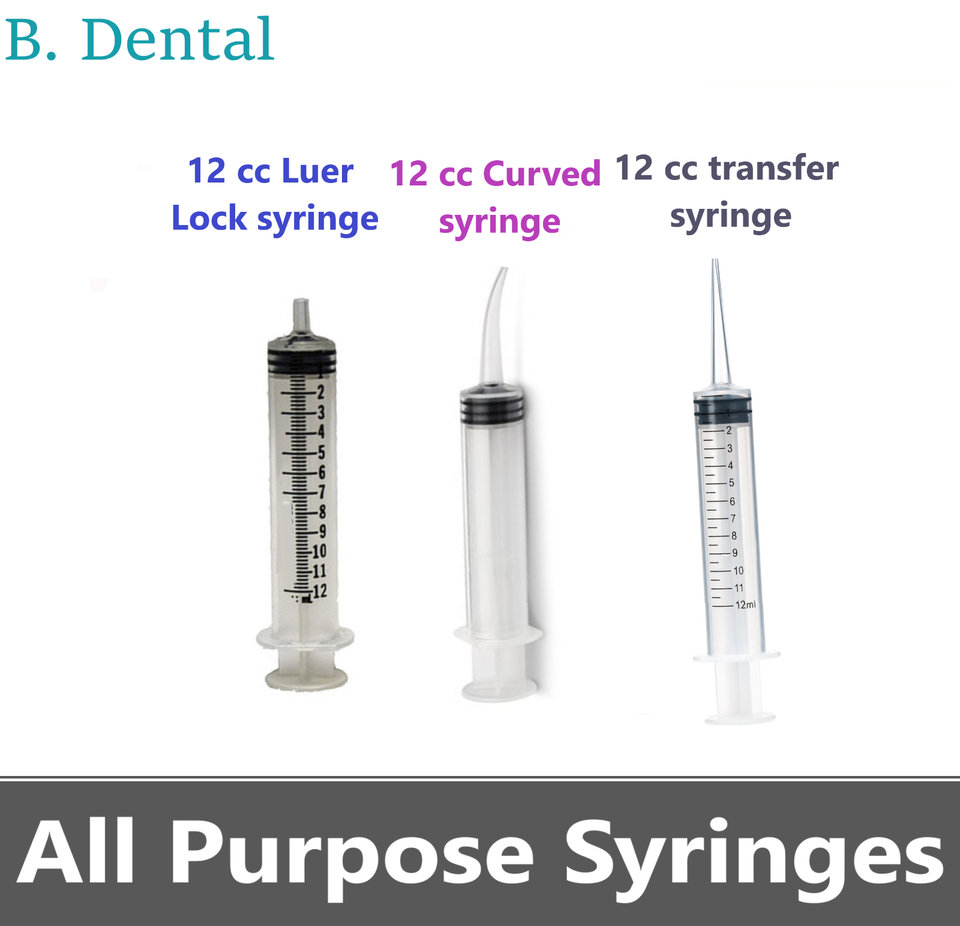 12cc Syringes Monoject Style, Transfer Syringes, Disposable, (No Needle ...