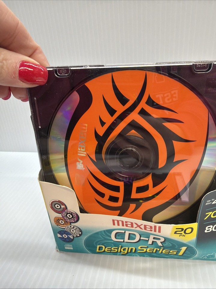 Maxell 19Pk Blank CD-R Series 1 Design Pack Slim Jewel Cases 80 Min ...