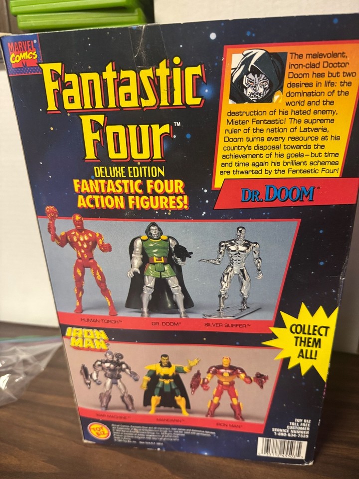 SEALED VTG 1994 Toy Biz Marvel Fantastic Four Dr Doom Deluxe Edition 10 ...