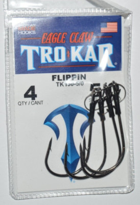 trokar eagle claw flippin hooks 5/0 tk130-5/0 bass flipping hook | eBay