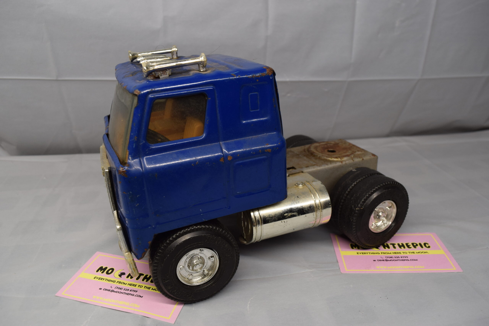 Vintage Ertl Semi Truck Cab International Blue Pressed Steel USA ...