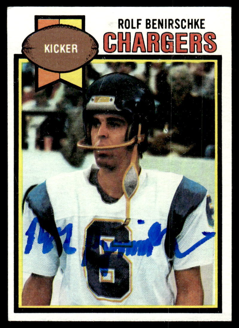 Rolf Benirschke Signed SAN DIEGO CHARGERS Card 1979 Topps | eBay