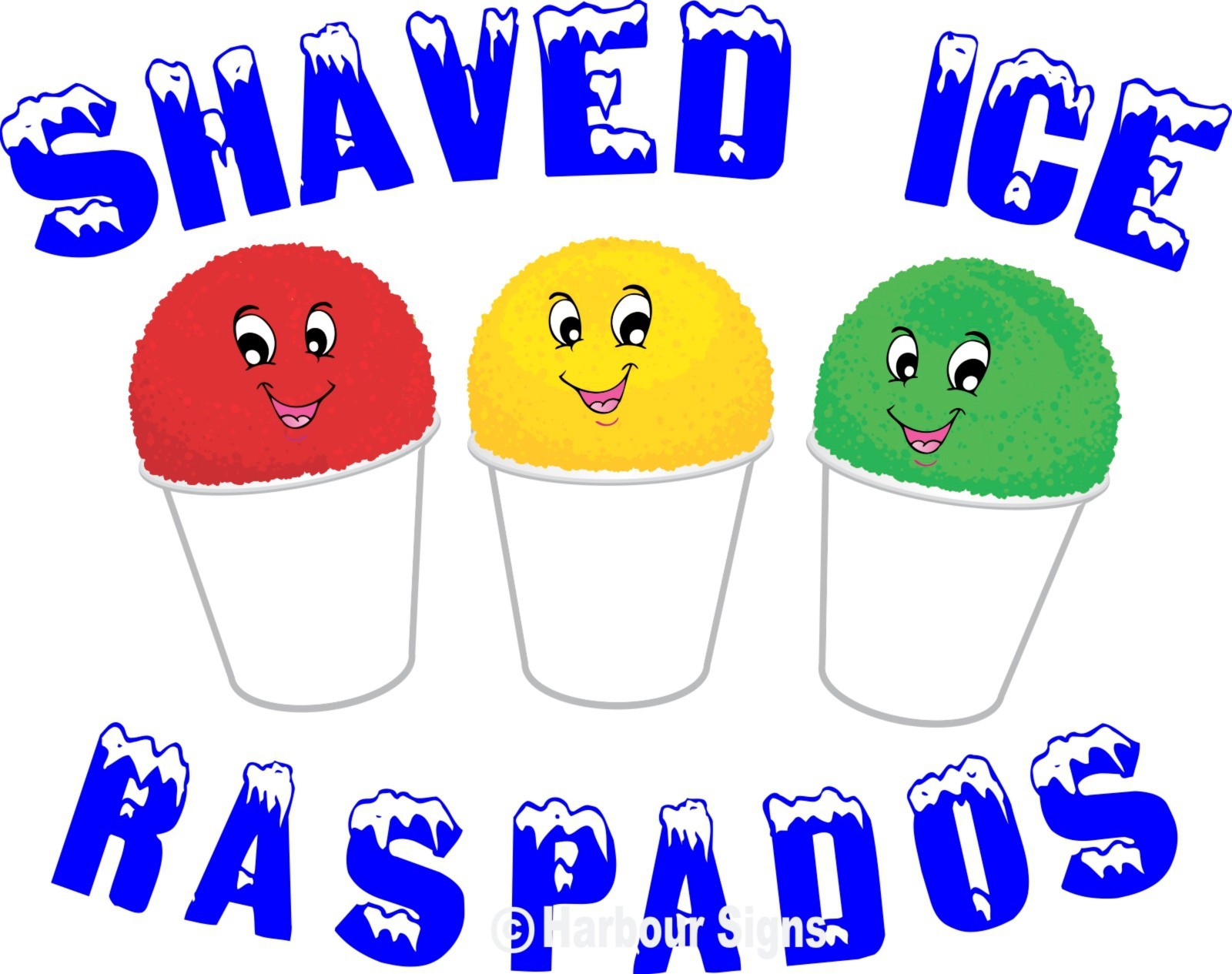 Shaved Ice Raspados Decal 14" Snow Cones Concession Food Truck Vinyl ...