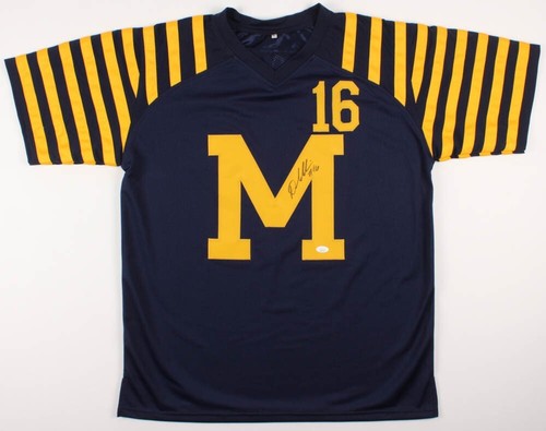 Denard Robinson Signed Michigan Wolverines Throwback Jersey (Beckett ...