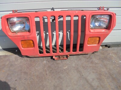 1987-1995 Jeep Wrangler YJ Front Grill Grille | Red/Salmon/Rio Grande ...