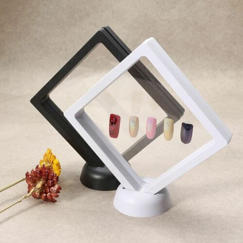 7x7Cm 3D Albums Floating Frame Gemstone Coin Clear Jewelry Display Case ...