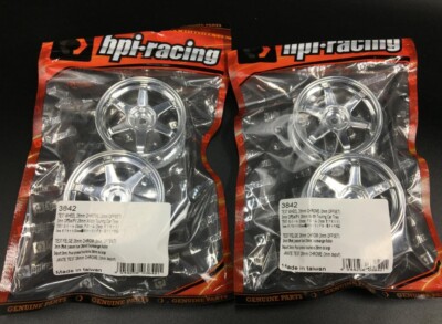 Hpi Racing Rc Car 1/10 Scale Rays Volk Te37 Chrome Wheels 26mm +3mm ...