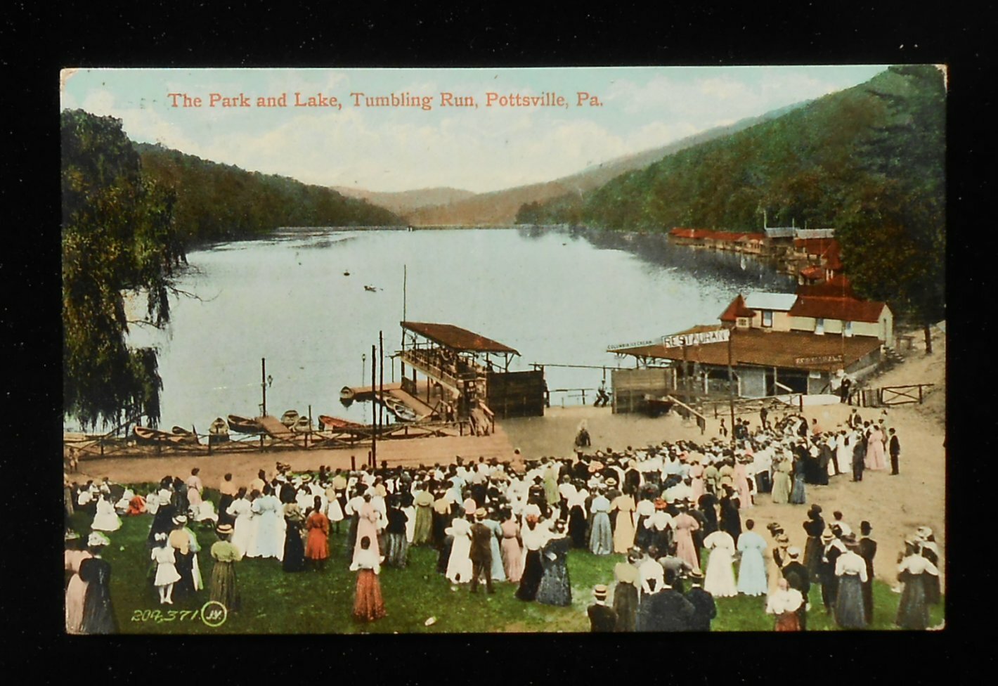 1909 The Park and Lake Tumbling Run Restaurant Columbia Ice Cream ...