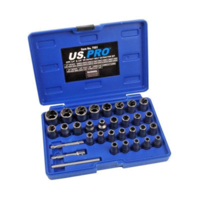 32pc Damaged Nut/Bolt Remover Impact Socket Set by US PRO TOOLS Easy ...
