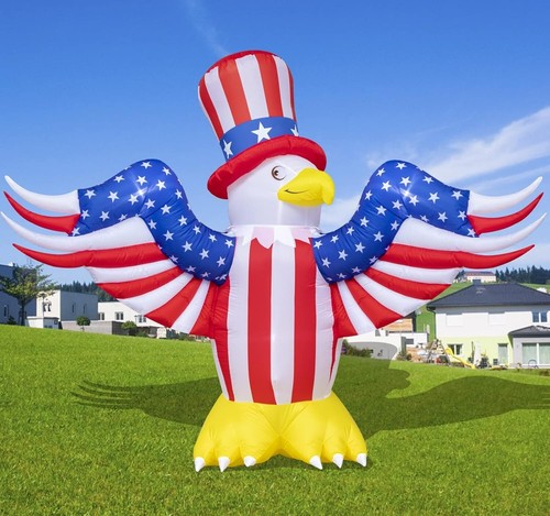 7 FT 4th of July Inflatable Decorations,American Flying Bald Eagle ...