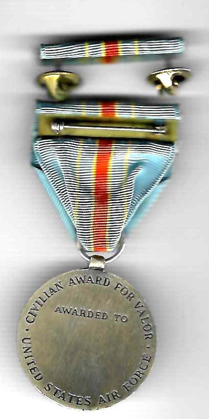 Original Silvered UNITED STATES AIR FORCE CIVILIAN AWARD FOR VALOR ...