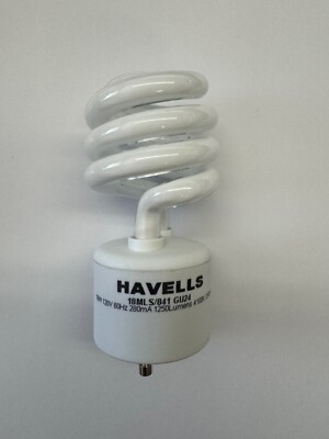 20 Pieces HAVELLS 26120 18MLS/GU24/841 18W T3 Coil CFL 4100K GU24 Base ...