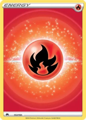 NM-Mint, English Pokemon Holo Fire Energy (Texture Full Art) - 153/159 ...