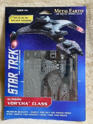 Metal Earth Star Trek Klingon Vor'Cha Class Cruiser 3D Model Kit New | eBay