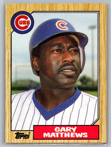 Gary Matthews 1987 Topps Set Break BASEBALL #390 Chicago Cubs | eBay