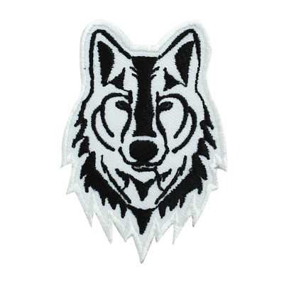 wolf face patch, Kids cartoon patch, Cute wolf patch Embroidered Iron ...