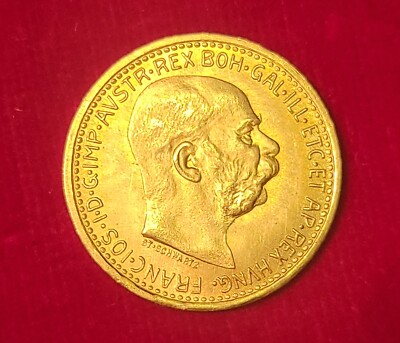 1912 Austria Gold, 10 Corona, 0.098 oz Pure Gold, Brilliant ...