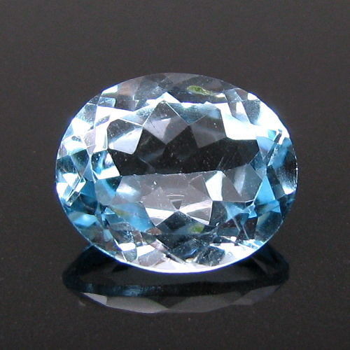 CERTIFIED 4.07Ct Natural Blue TOPAZ Oval Faceted Clear Gemstone | eBay