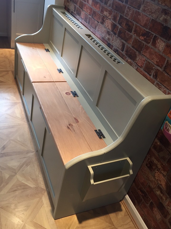 4 ft Radiator Cover Monks Bench/Settle/Pew With Storage (MADE TO ANY ...