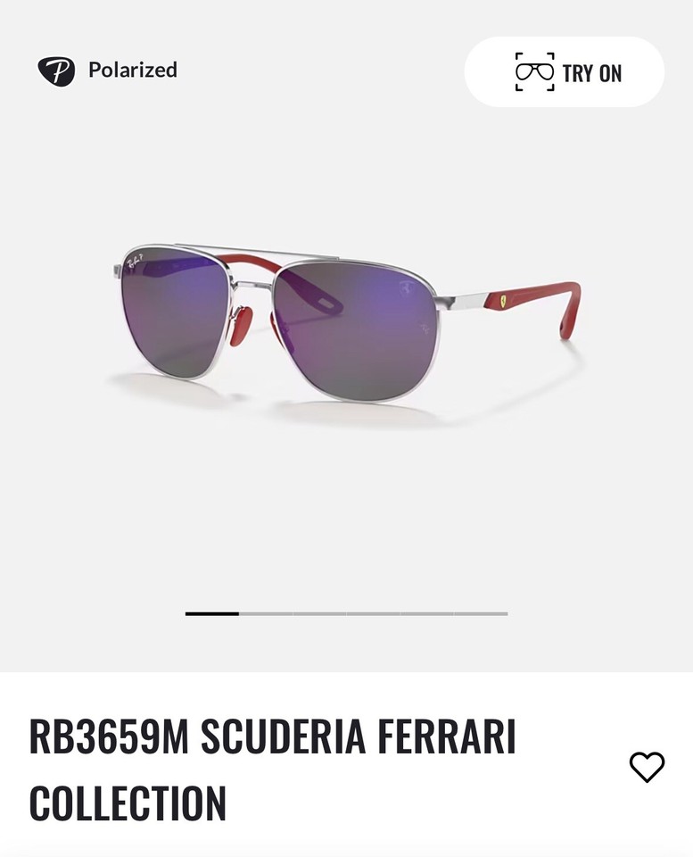 Ray-Ban POLARIZED RB3659M Scuderia Ferrari Collection Sunglasses ...