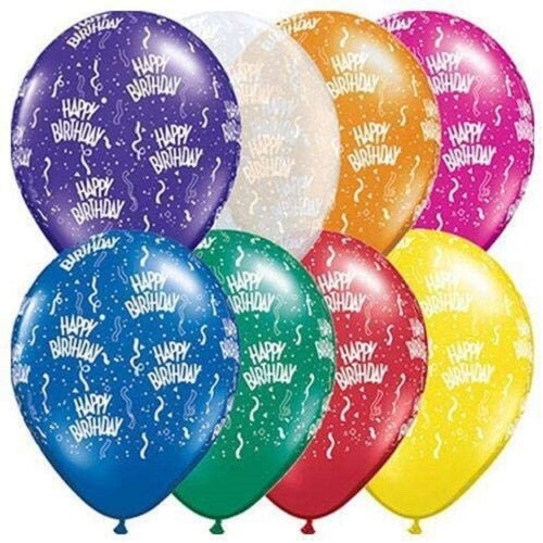 Mayflower Balloons 6086 16 Inch Birthday-a-round JEWEL Latex for sale ...